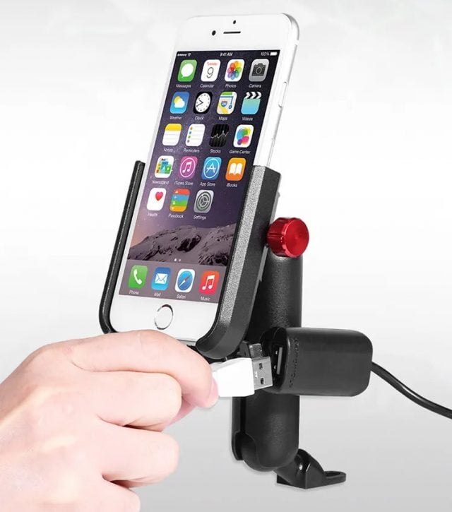 Giá Đỡ Điện Thoại Chống Trượt Motowolf MDL 2821 Chân Kính Đen Sạc