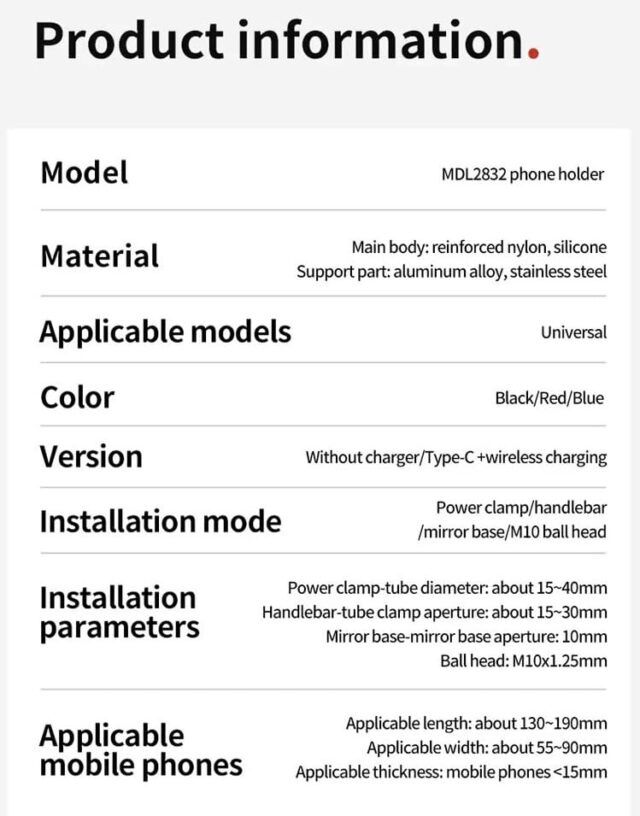 Giá Đỡ Điện Thoại Motowolf Càng Cua MDL 2832