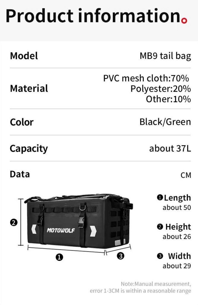 Túi Sau Xe Chống Nước Motowolf MB9 - Motowolf